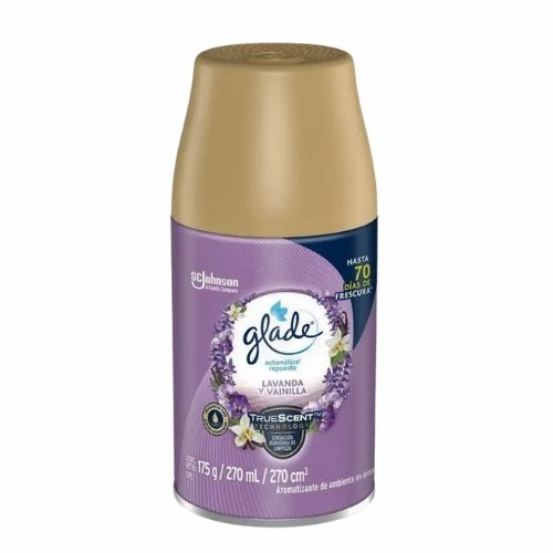 ambientador glade automatico repuesto lavanda vainilla 175gr.